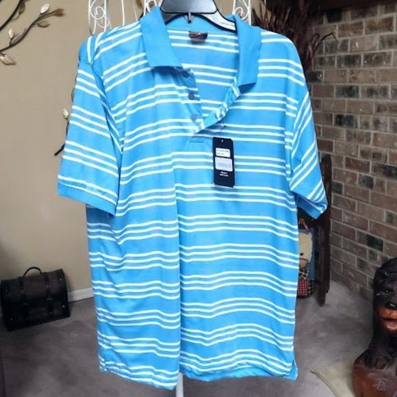 Silver Point | Shirts | Nwt Silver Point Mens Xxl Blue Striped Polo ...